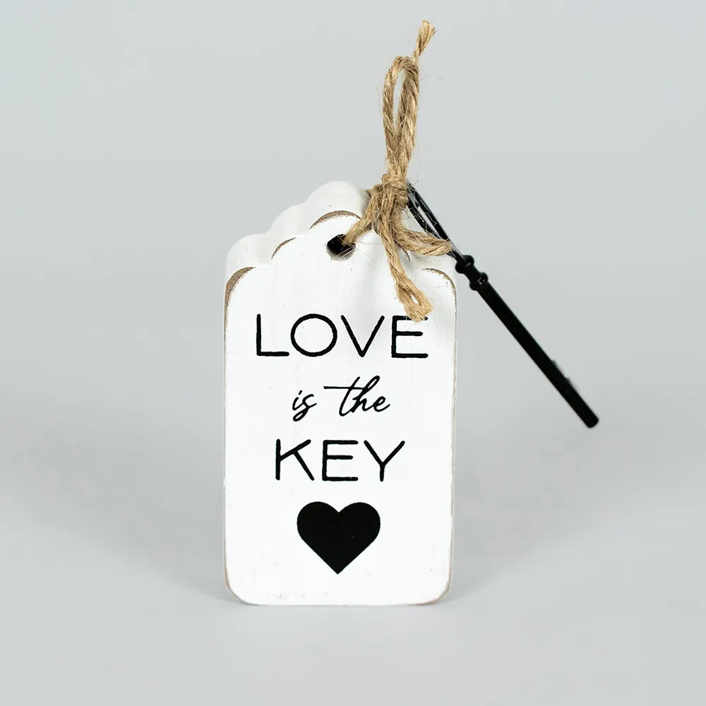 Love is the Key | You & Me Collection | 2x5x.25 wood tag w/key | 15895 ...
