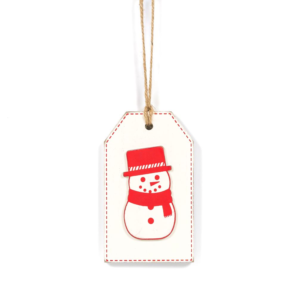 Snow/Snowman | Candy Cane Lane Collection | 3x5x.5 reversible wood tag ...